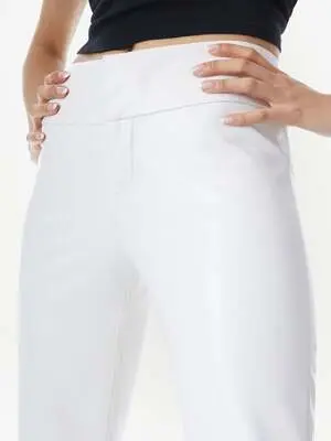 Alice + Olivia Olivia Vegan-leather Flared Trousers
