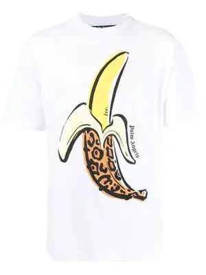 Palm Angels Banana Graphic-print T-shirt - White