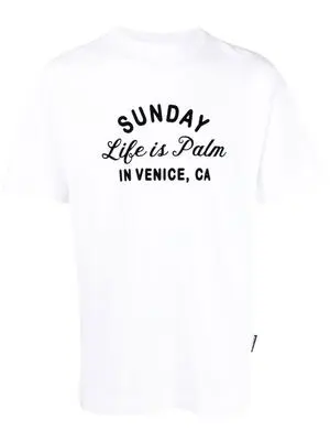 Palm Angels Sunday Logo-print T-shirt - White