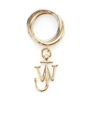 JW Anderson Anchor-charm Double-loop Ring - Gold