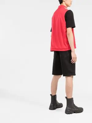 Palm Angels Logo-print Zipped Gilet - Red