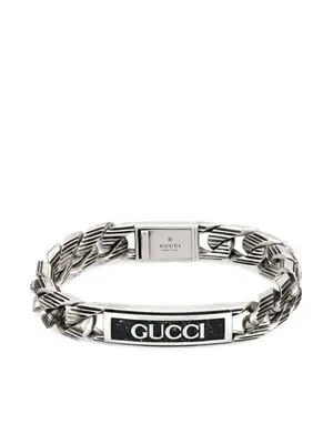 Gucci Logo-plaque Engraved Chain Bracelet