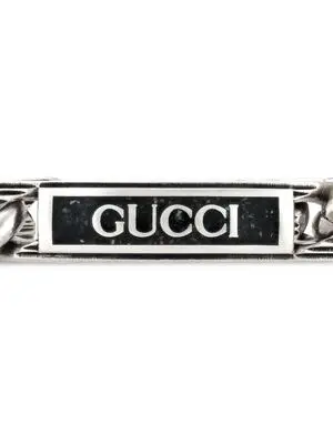Gucci Logo-plaque Engraved Chain Bracelet