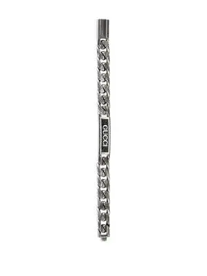 Gucci Logo-plaque Engraved Chain Bracelet