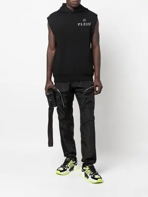 Philipp Plein Hexagon Logo-print Hoodie - Black