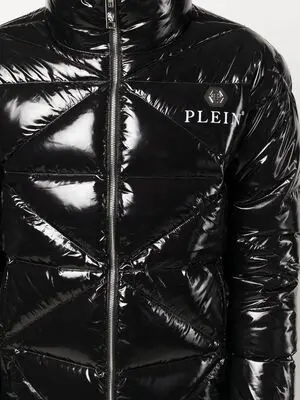Philipp Plein High-shine Padded Jacket - Black