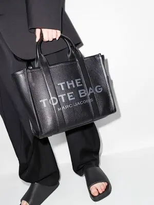 Marc Jacobs Leather Tote Bag - Black