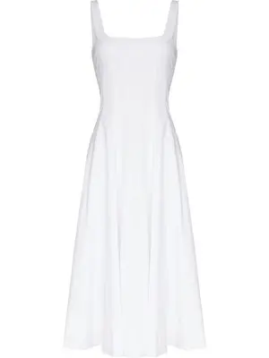 White Knee Length Day Dresses