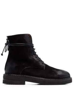 Marsèll Parrucca Suede Combat Boots - Black