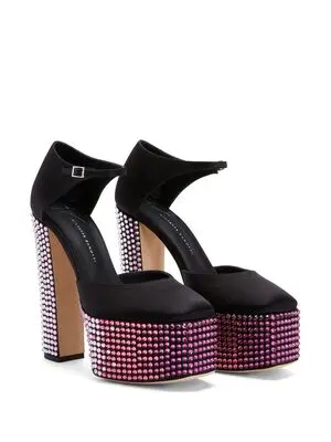 GIUSEPPE ZANOTTI 150mm Strass Platform Pumps - Black