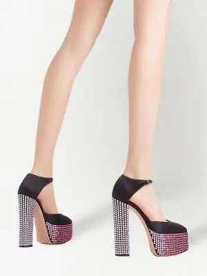 GIUSEPPE ZANOTTI 150mm Strass Platform Pumps - Black
