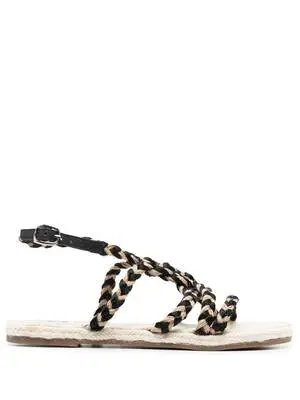 Manebí Flat Rope Sandals - Black