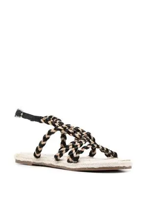Manebí Flat Rope Sandals - Black