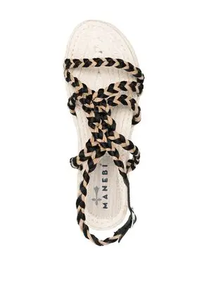 Manebí Flat Rope Sandals - Black