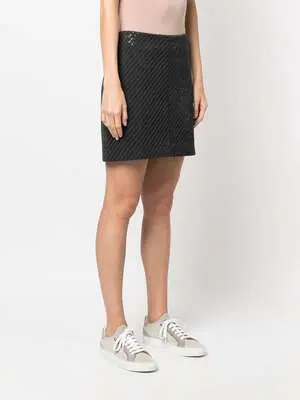Brunello Cucinelli Sequin Embellished Mini Skirt