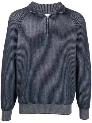 Brunello Cucinelli Ribbed-knit Cashmere Jumper - Blue