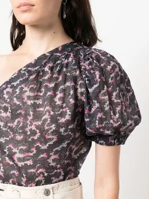MARANT ETOILE Liddy Asymmetric Top - Black