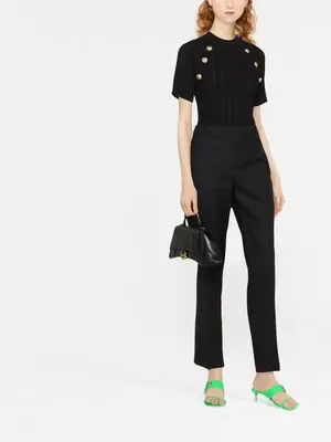 Balmain Button-detail Short-sleeve Top