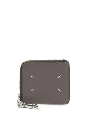MAISON MARGIELA Four-stitch Leather Keychain Wallet - Grey