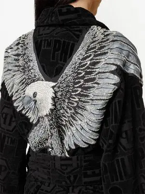 Philipp Plein Silver Eagle Short Bathrobe