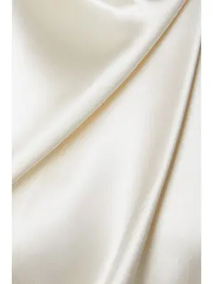 DANIELLE FRANKEL Sasha Draped Silk-charmeuse Halterneck Gown
