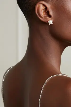 David Yurman Cable Collectibles 18-karat Pearl And Diamond Earrings