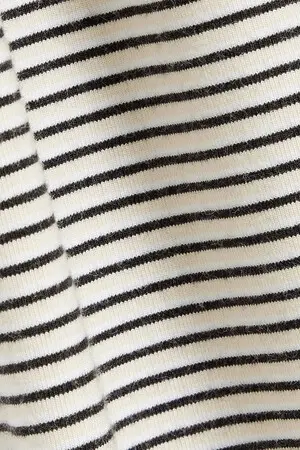 Theory Cherryal Striped Stretch Pima Cotton And Modalblend Jersey Midi Dress