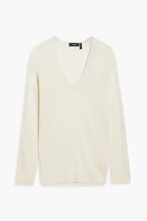 Theory Adianna Linen-blend Sweater - Ecru