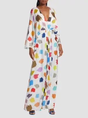 Halpern Printed Maxi Dress