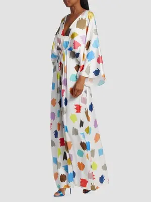 Halpern Printed Maxi Dress