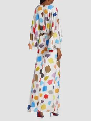 Halpern Printed Maxi Dress