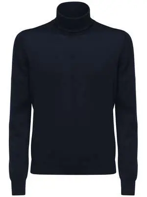Tagliatore Wool Knit Sweater - Navy
