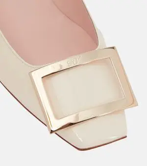 ROGER VIVIER Trompette Patent Leather Pumps - White