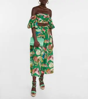 CHRISTIAN LOUBOUTIN Chocazeppa 120 Embellished Wedge Sandals - Green