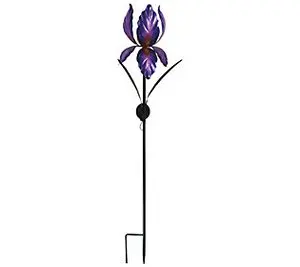 SUNSET VISTA DESIGNS Svd 49.25' Purple Iris Solar Stake - One-color