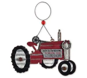 SUNSET VISTA DESIGNS Svd Festive Farm Fresh Tractor Ornament - One-color