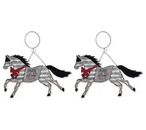 SUNSET VISTA DESIGNS Svd Galvanized Metal Horse Ornament - One-color