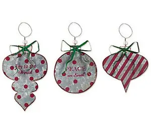 SUNSET VISTA DESIGNS Vintage Ornaments, Set Of - One-color