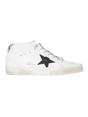GOLDEN GOOSE Star-patch Lace-up Sneakers - White