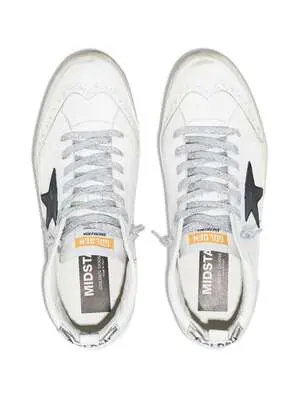 GOLDEN GOOSE Star-patch Lace-up Sneakers - White