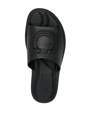 FERRAGAMO Lionel Gancini Embossed Sandals