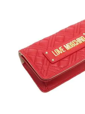 Moschino Diamond-quilted Logo-lettering Crossbody Bag