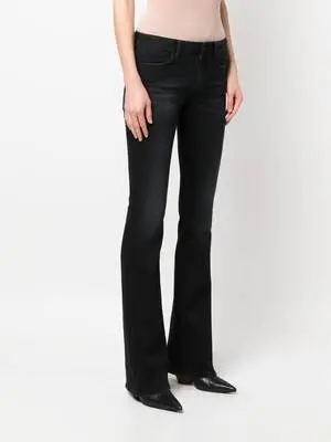 DONDUP Low-rise Flared Jeans - Black