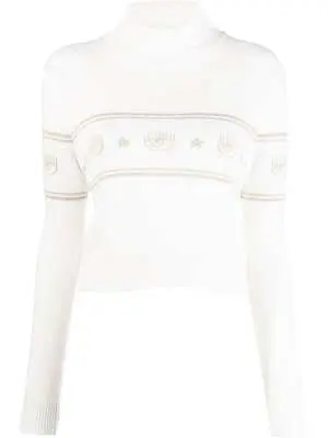 CHIARA FERRAGNI Graphic-intarsia Jumper