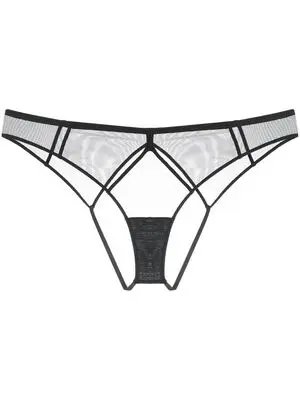 MAISON CLOSE L'amoureuse Sheer Thong - Black