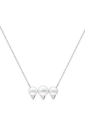 TASAKI 18kt White Gold Danger Neo Diamond Pavé Necklace - Silver