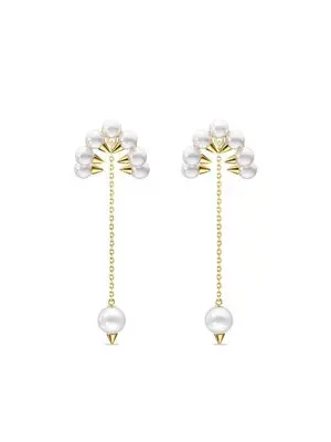 TASAKI 18kt Yellow Danger Trap Drop Earrings - Gold