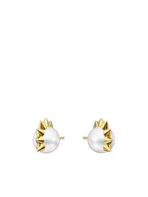 TASAKI 18kt Yellow Danger Spike Earrings - Gold