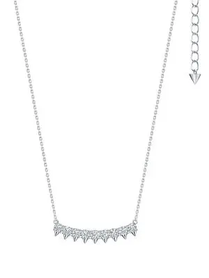TASAKI 18kt White Gold Collection Line Danger Diamond Necklace - Silver