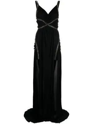 Philipp Plein Stud-detailed Floor-length Dress